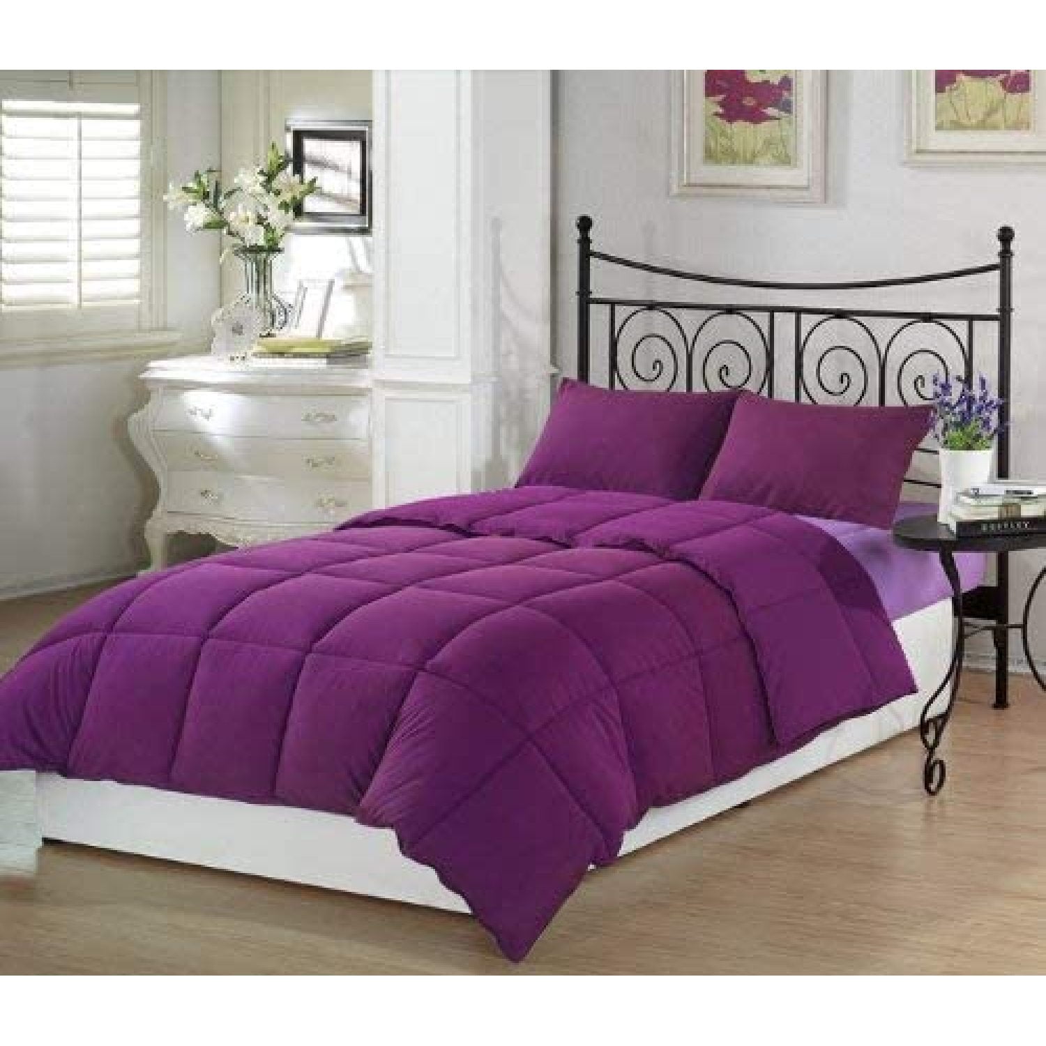 5 Piece Purple & Lavender Extra Long Bedding Set by Union - Walmart.com
