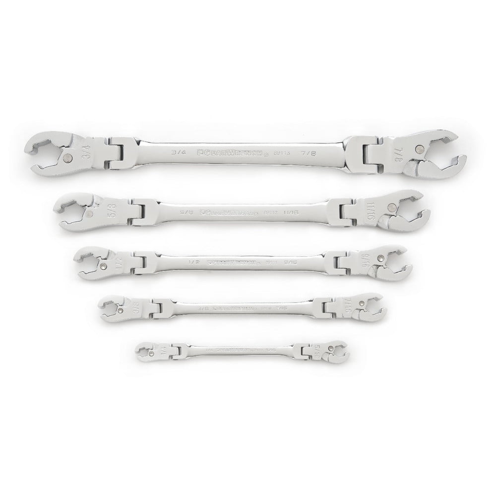 5 Piece Ratcheting Flex Flare Nut Wrench Set- SAE - Walmart.com
