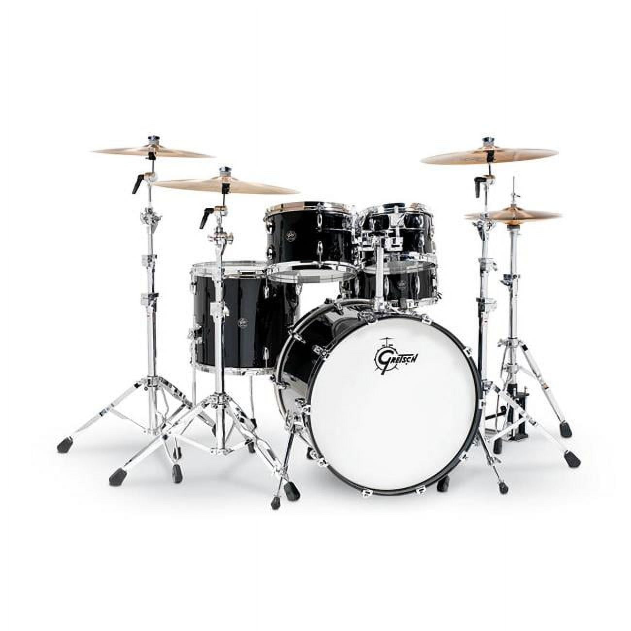 5 Piece Renown Drum Set, Piano Black - Walmart.com