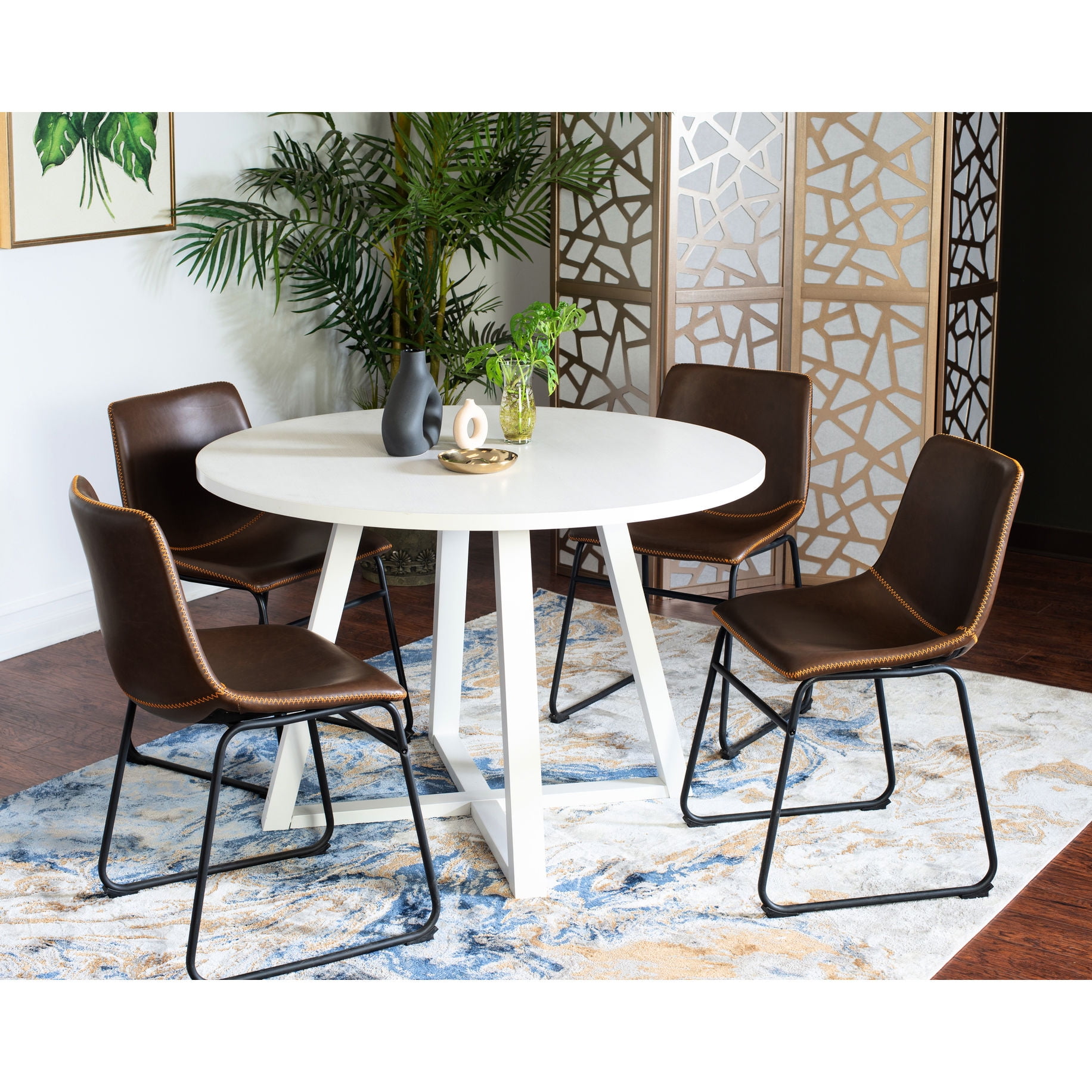 5 - Piece Round Dining Set for Friends | Great for Social Gatherings ...