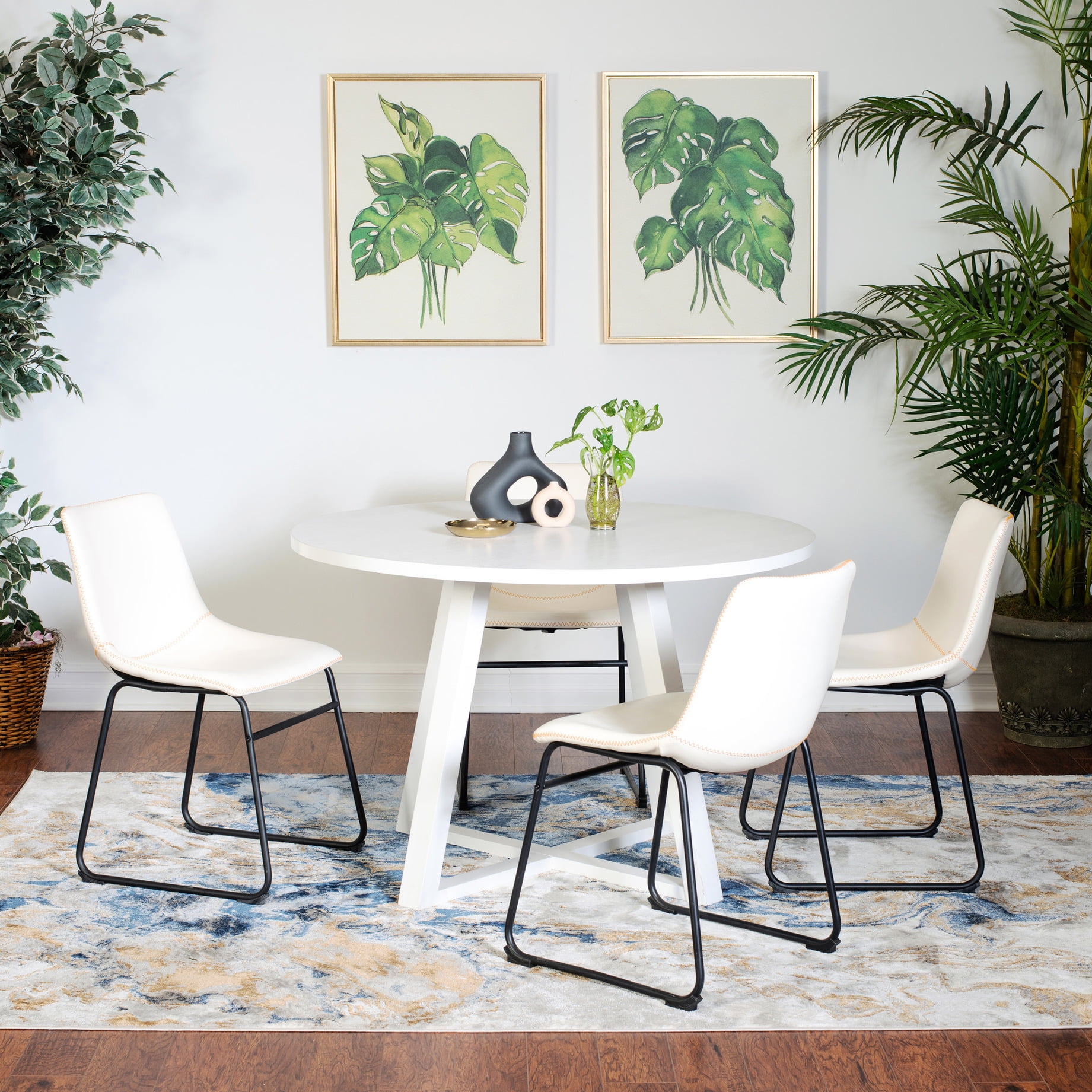 5 - Piece Round Dining Set | Used in Small to Medium - sized Dining ...