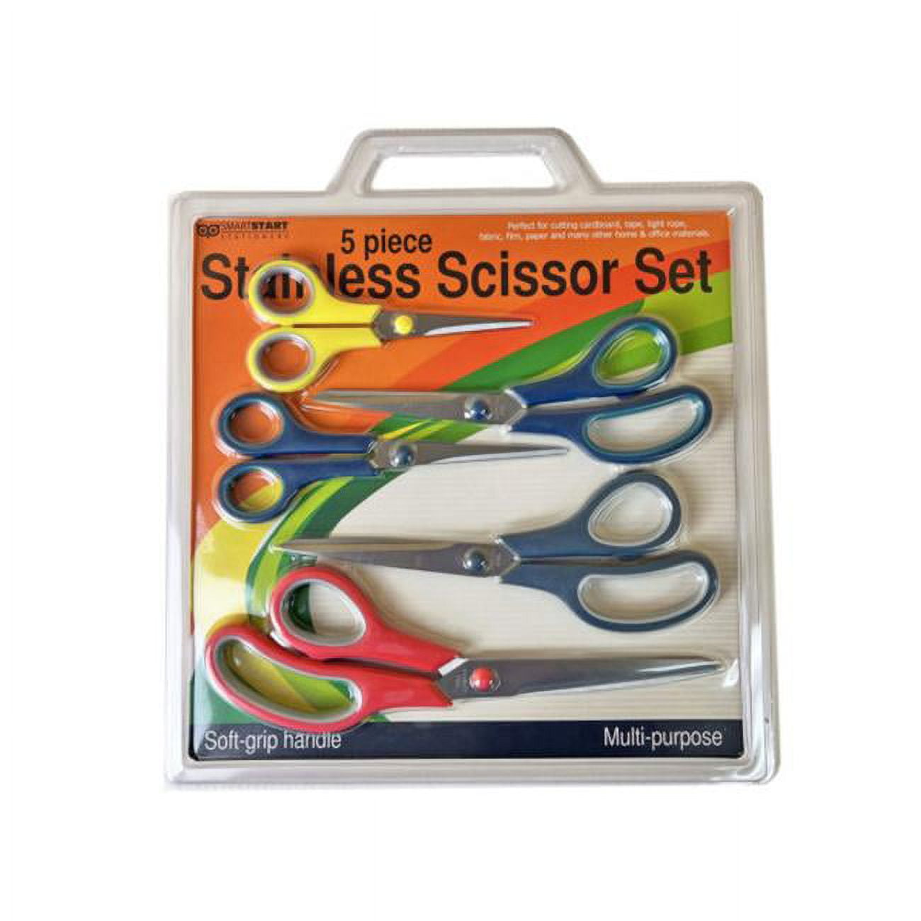 5 Piece Scissors Set Assorted Colors - Pack of 4 - Walmart.com