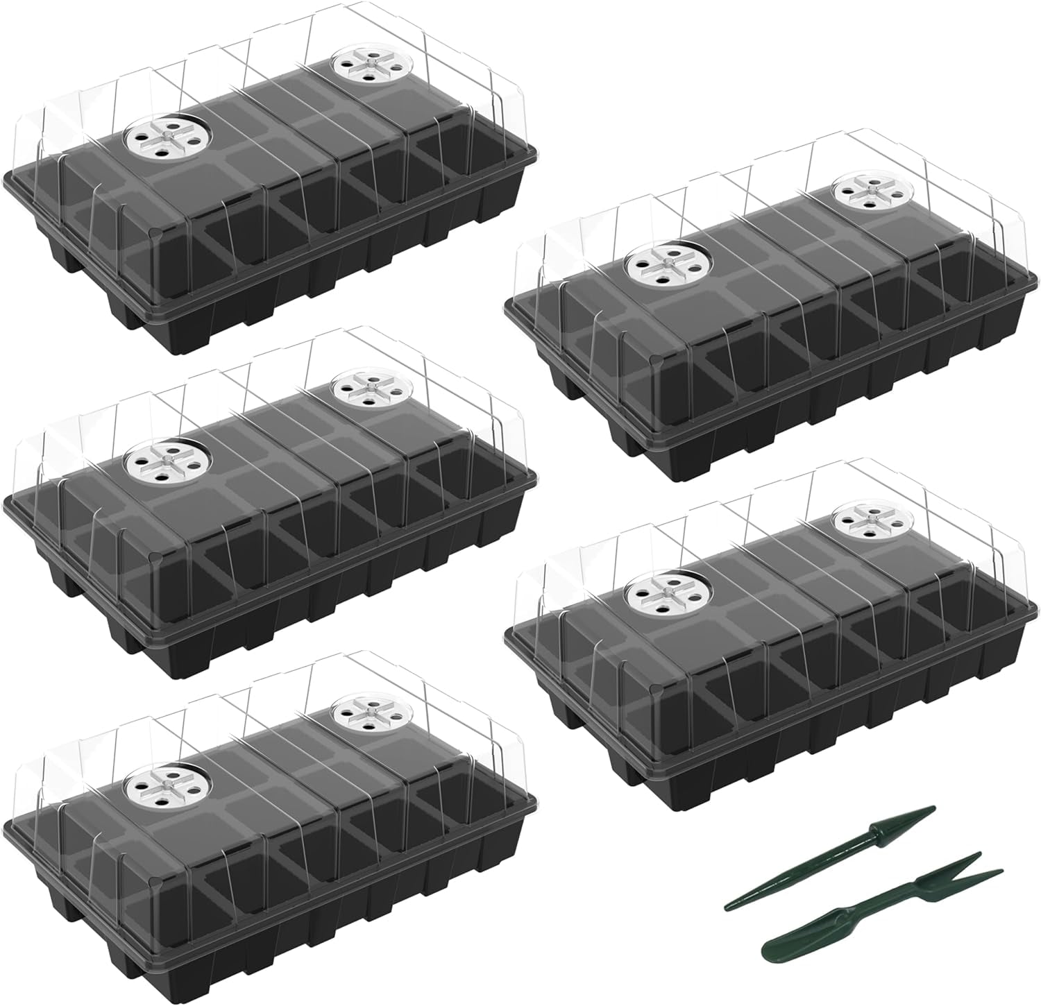 5-Piece Seed Starting Tray Kit, Durable Plant Germination Trays with ...
