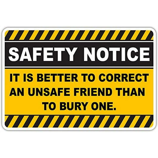 5 Piece Set |Safety Notice It Is Better to Correct an Unsafe Friend ...