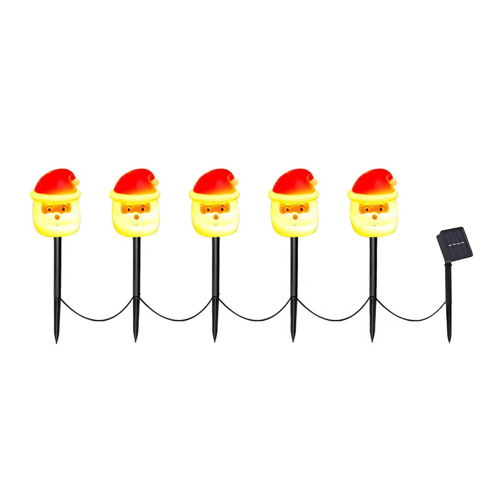 5-Piece Set of Solar Powered Courtyard Lights with LED Bulbs ...