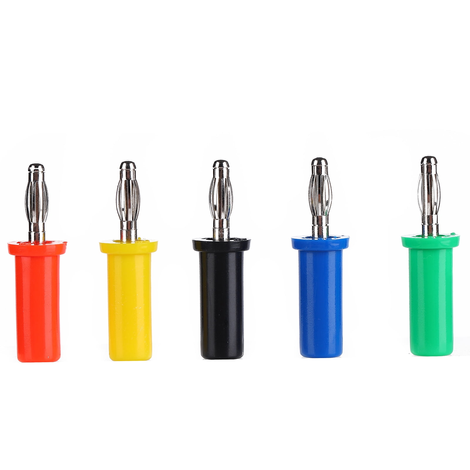 5-Piece Set U30 4mm Banana Plugs in Red, Black, Yellow, Green, Blue for ...