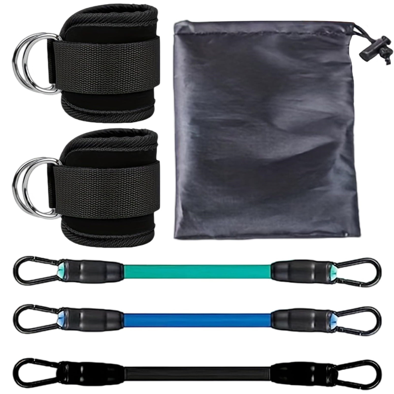 5 - Piece Set of Ankle Resistance Bands with Stretchy, Breathable and D ...
