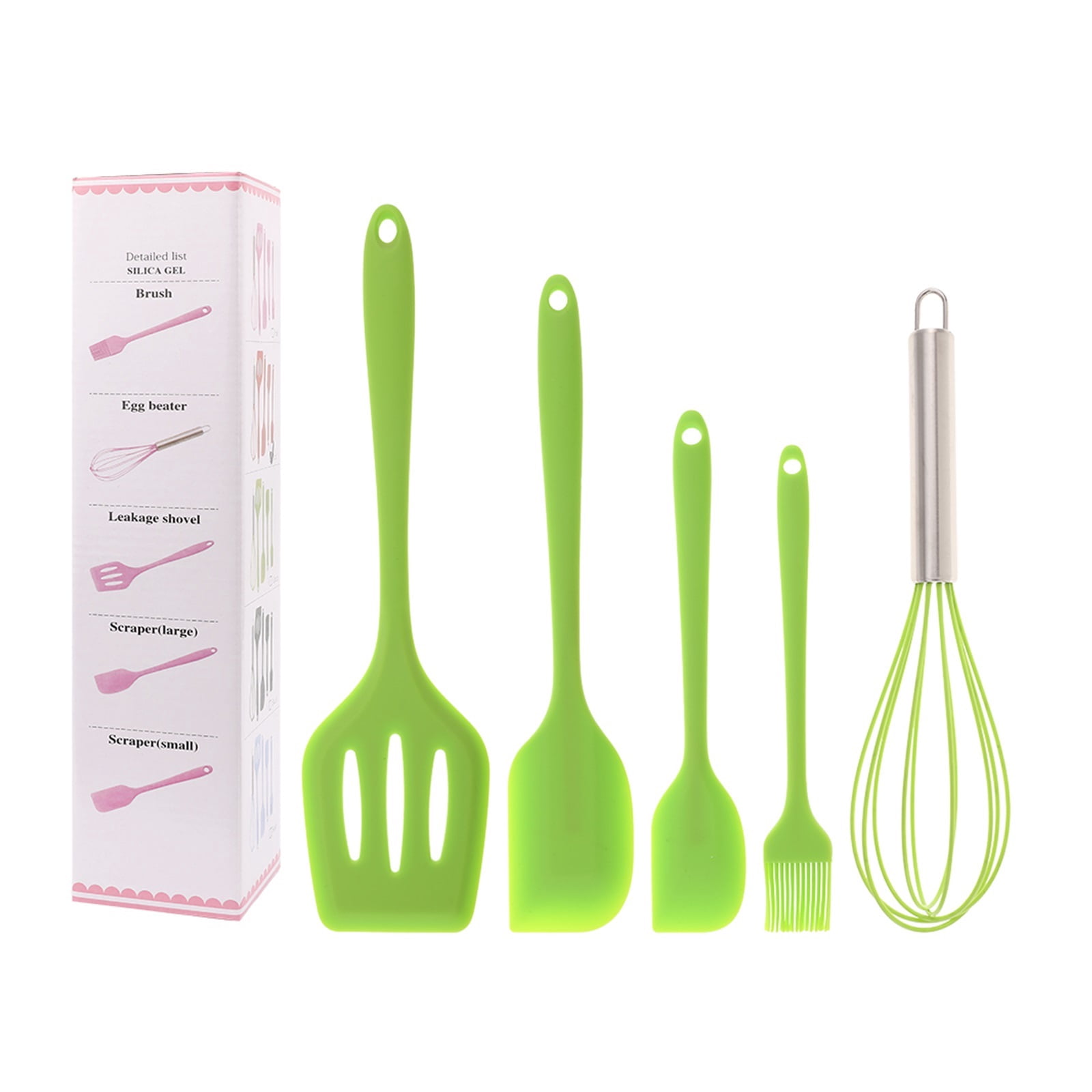 5-Piece Silicone Non-Stick Cooking Tools Sustainable Kitchen ...