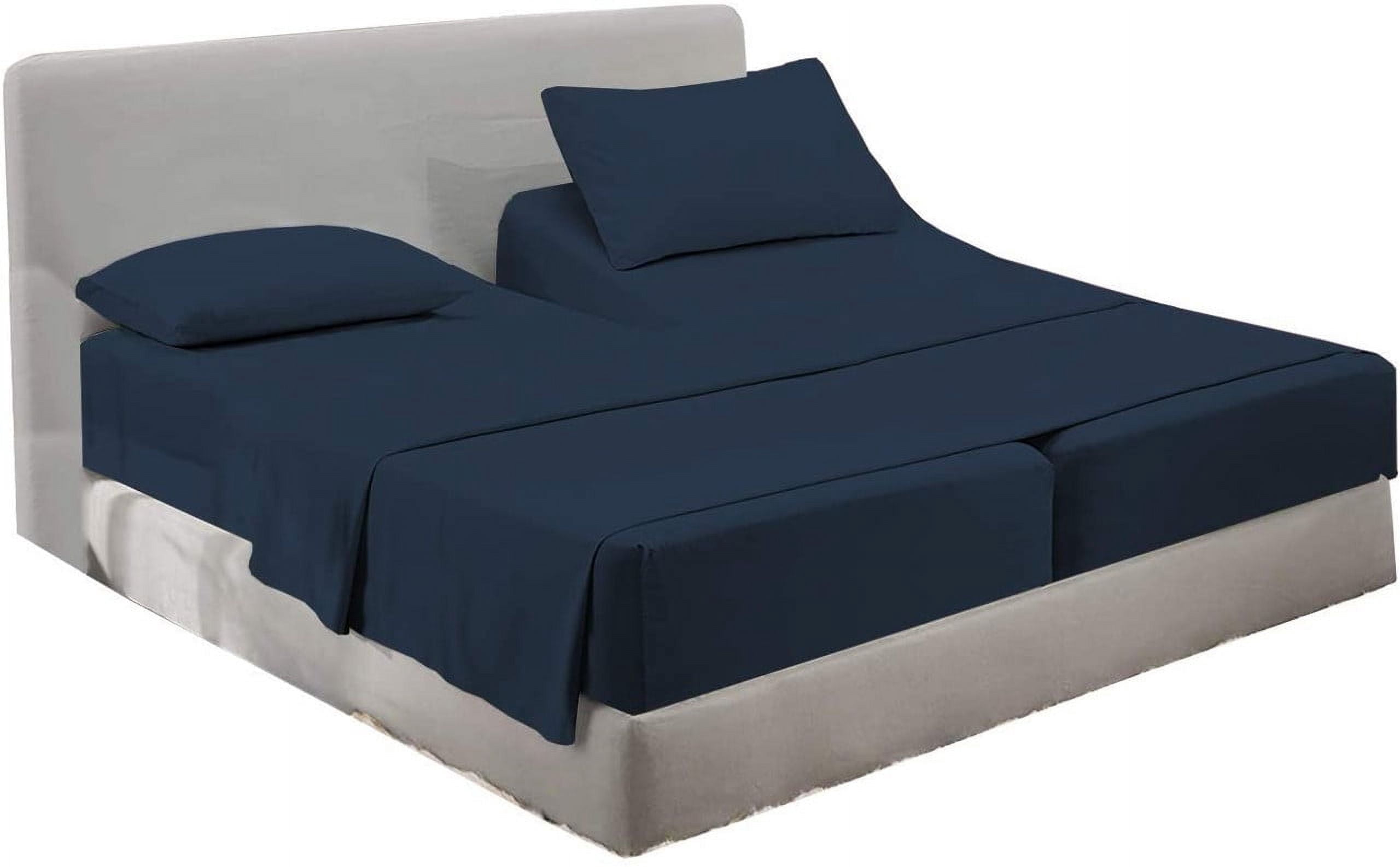 5 Piece Split King Size Sheet Set for Adjustable Bed - 100% Cotton 400 ...