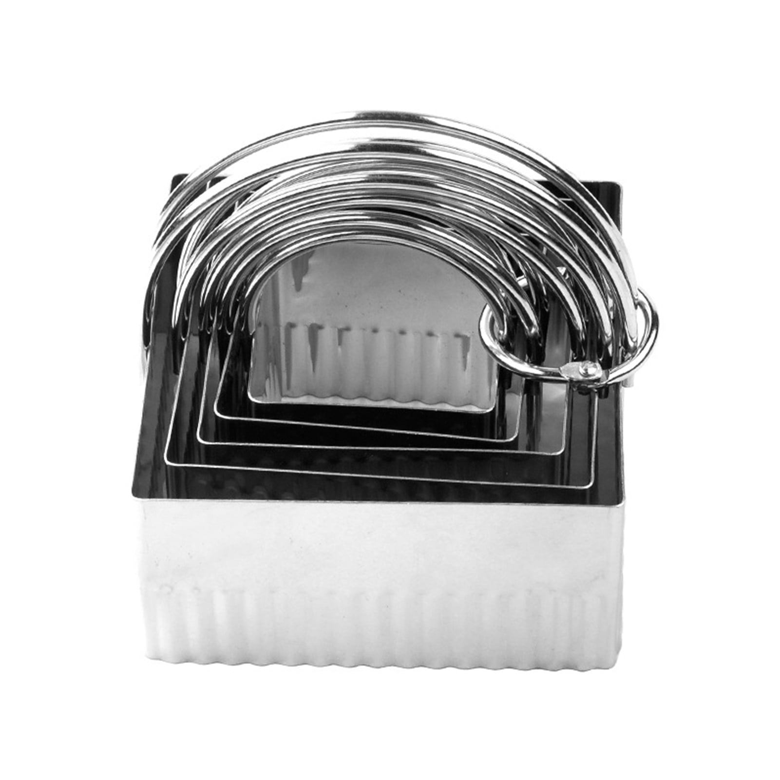 5-Piece Stainless Steel Cookie Cutters with Handles Assorted Shapes for ...