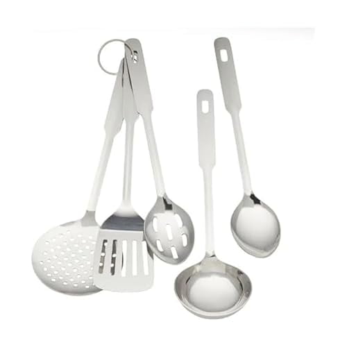 5 Piece Stainless Steel Cooking Utensil Set - Durable Kitchen Gadgets ...