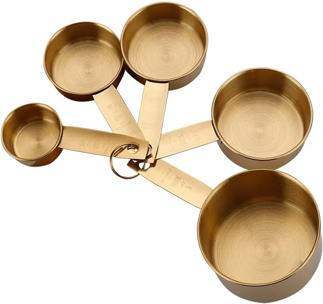 5-Piece Stainless Steel Measuring Cups Set - Dishwasher Safe ...