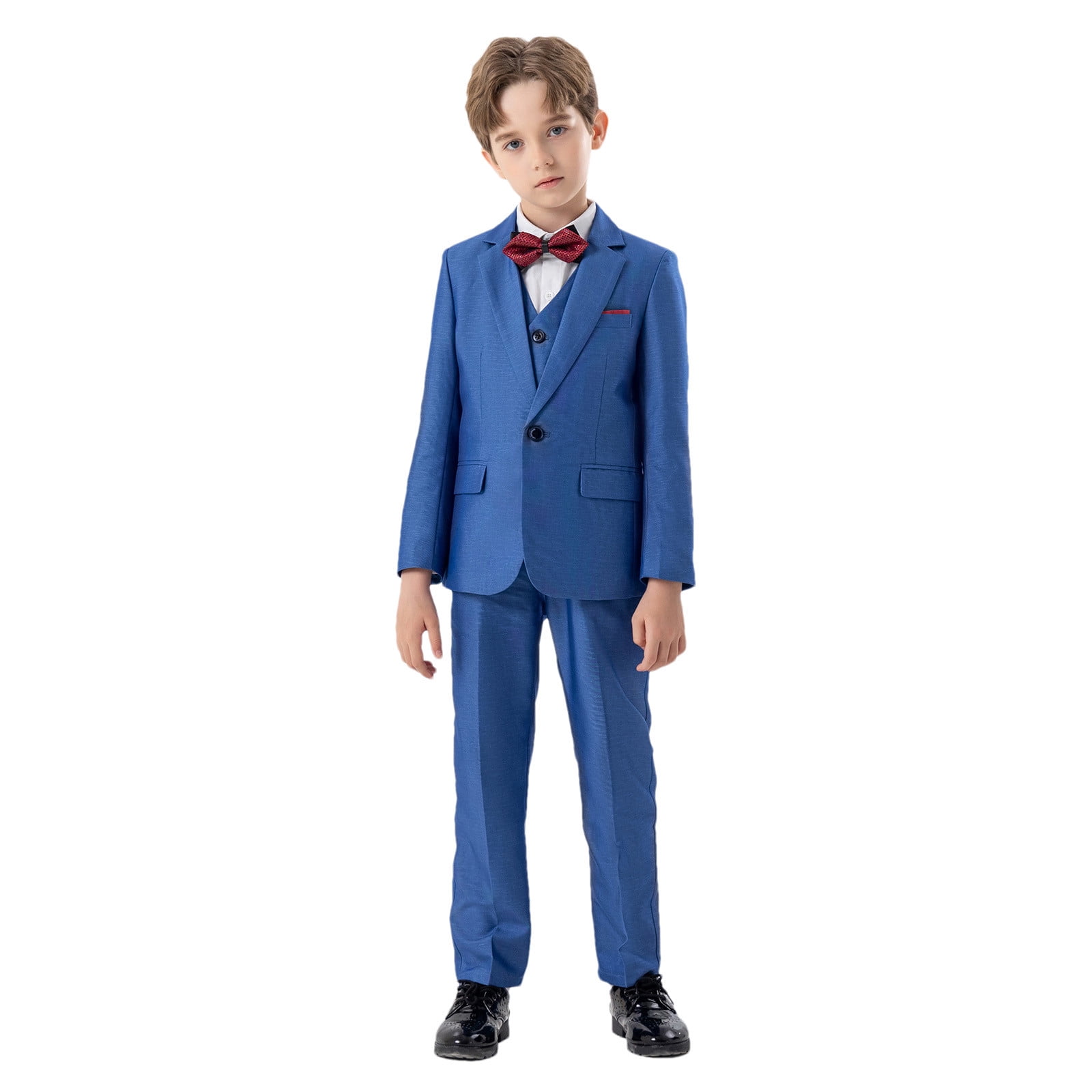 5 Piece Suits for Boys Formal Slim Fitting Suit Set Wedding Ring Bearer ...