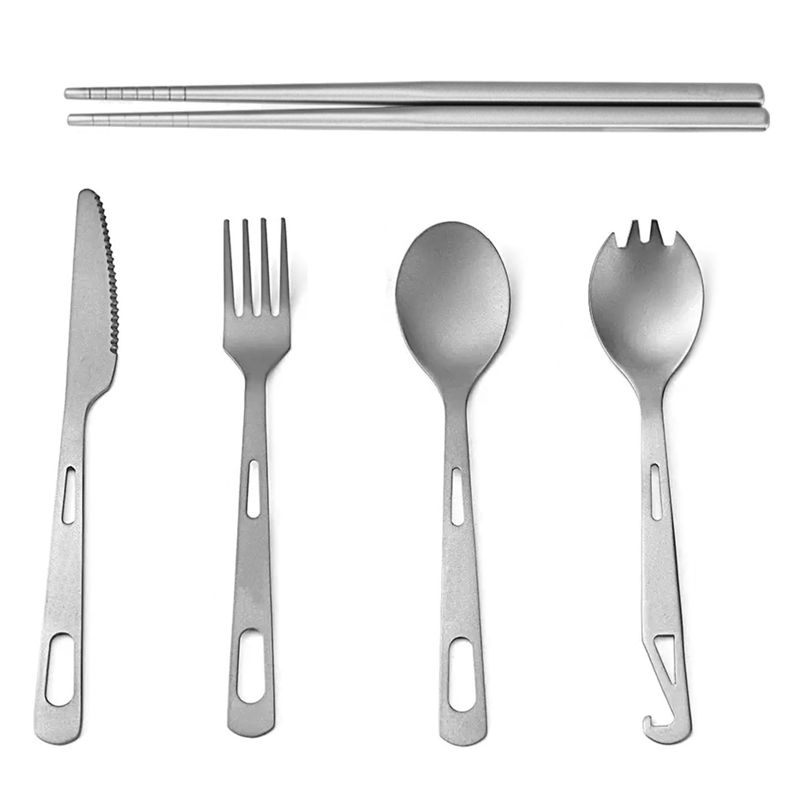 Ti-Vision 5-Piece Titanium Flatware Set with Titanium Handles - Walmart.com