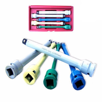 5 Piece Torque Extension Bar Tool Set 1/2" Drive Torq Stick Color and ...