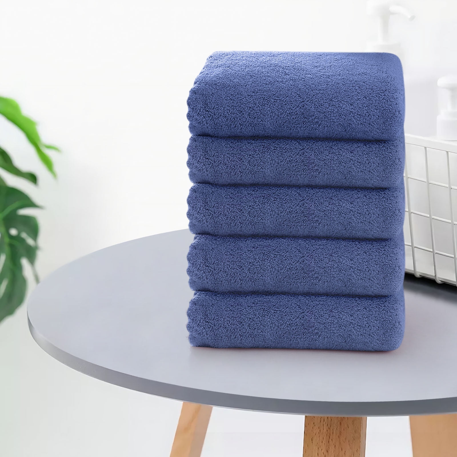 5-Piece Velvet Face Towel Set | Ultra Soft & Absorbent Facial Wash ...