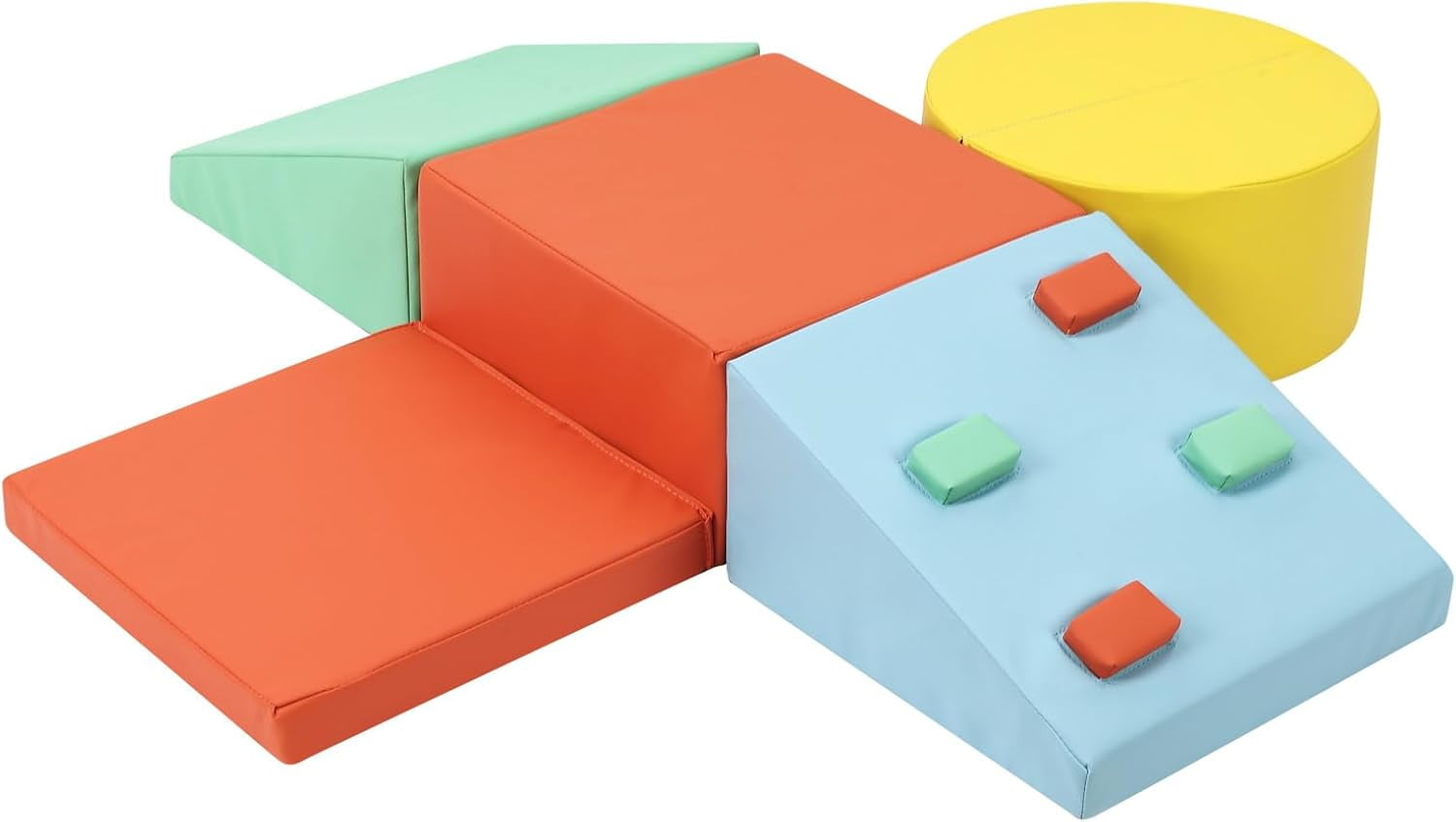 5-Piece Waterproof Foam Climbing Blocks for Toddlers, Lightweight ...
