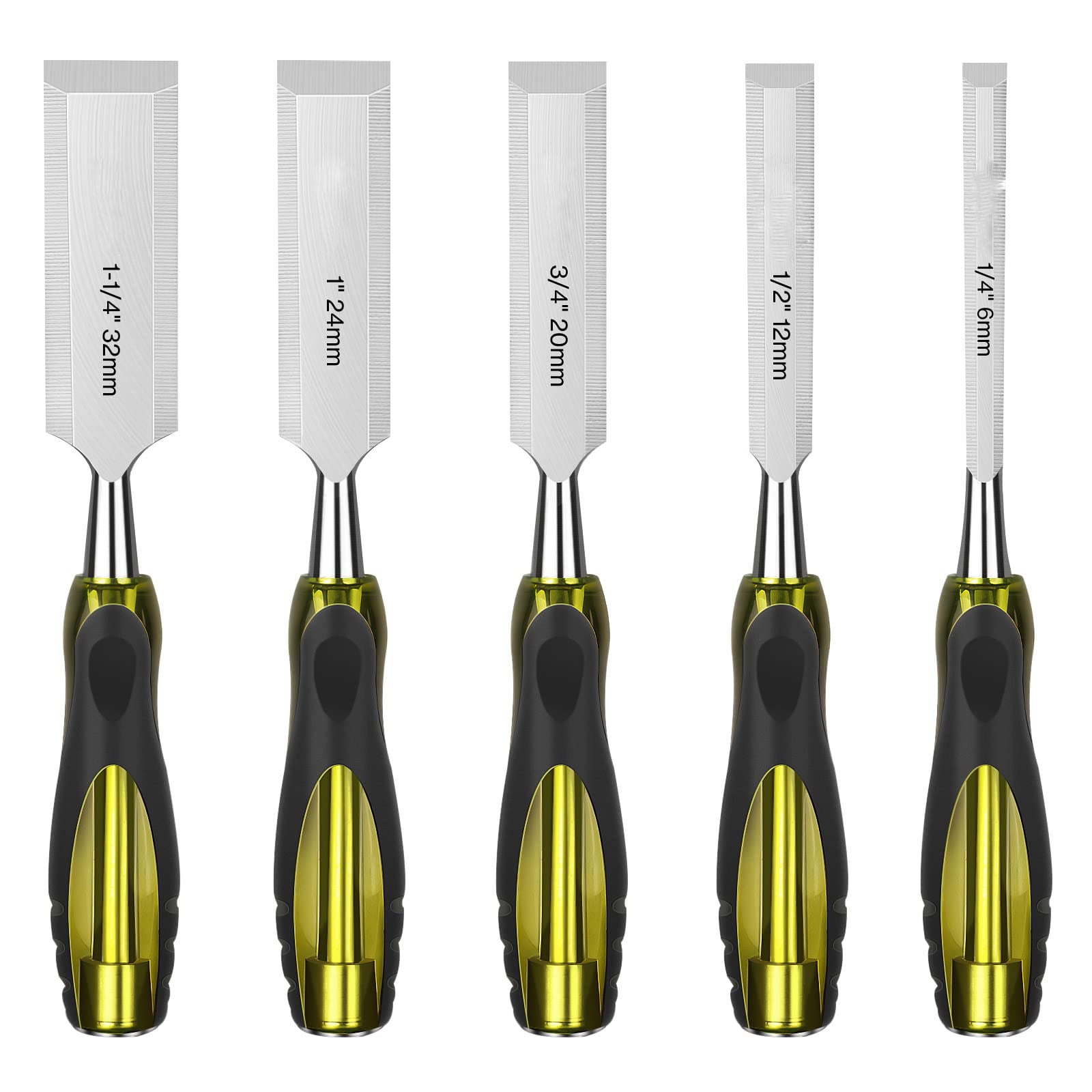 5 Piece Wood Chisels Set, Wood Working Chisel Set for Woodworking ...