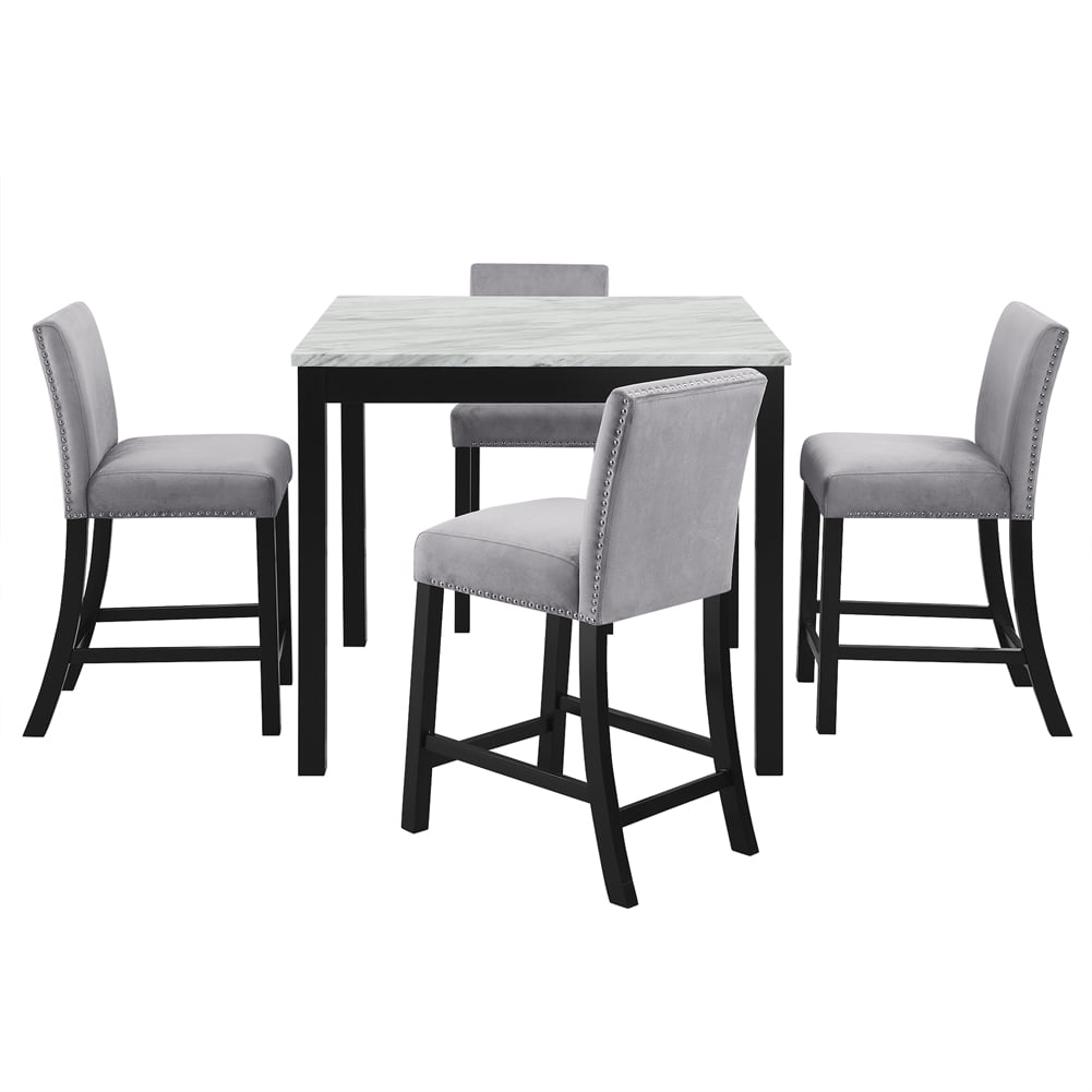 5-PieceHeight Dining Table Set For 4, ModernKitchen Table And 4 ...