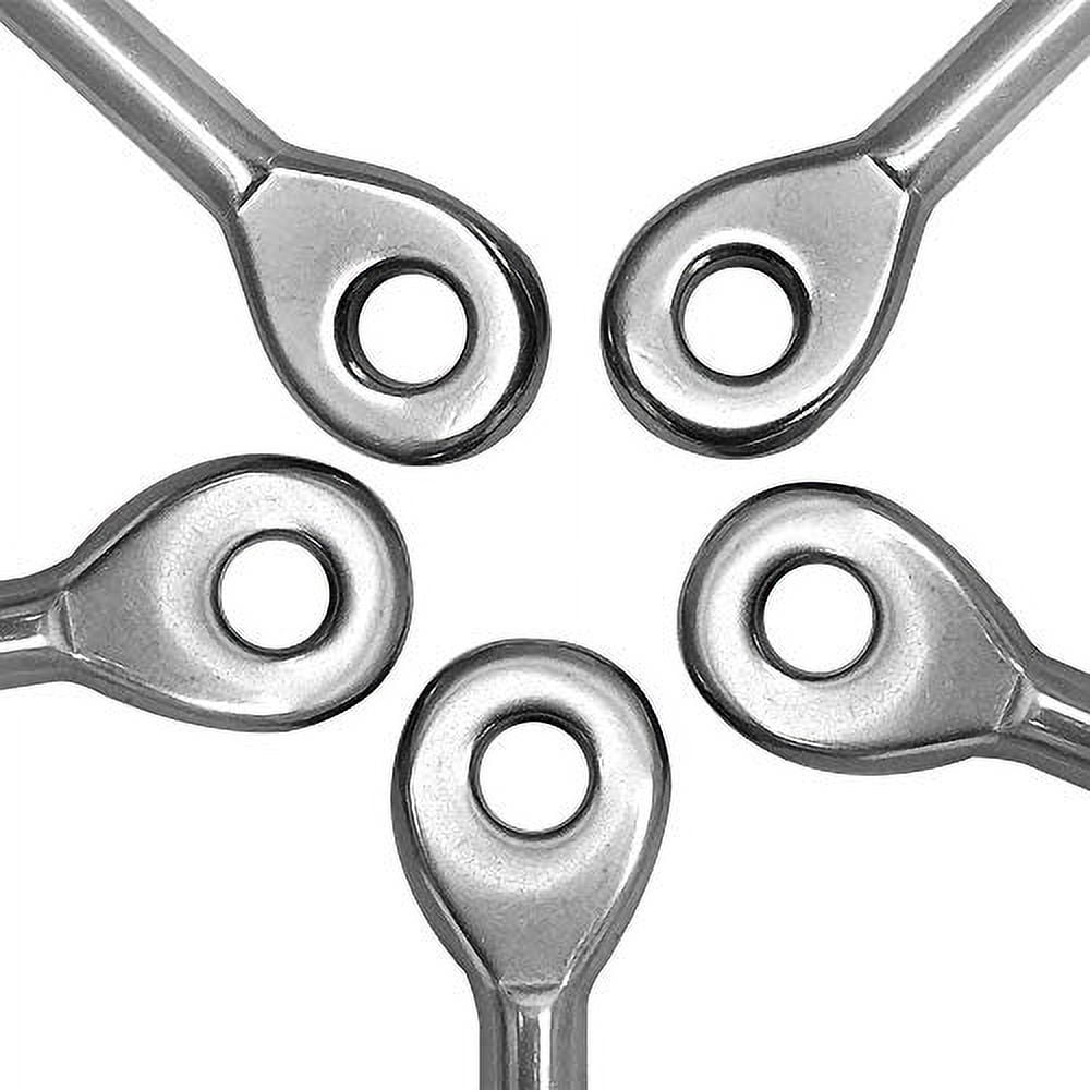 5 Pieces 1/4 Inch Wire Rope Fittings Boat Marine Swage Eye Terminal 316 ...