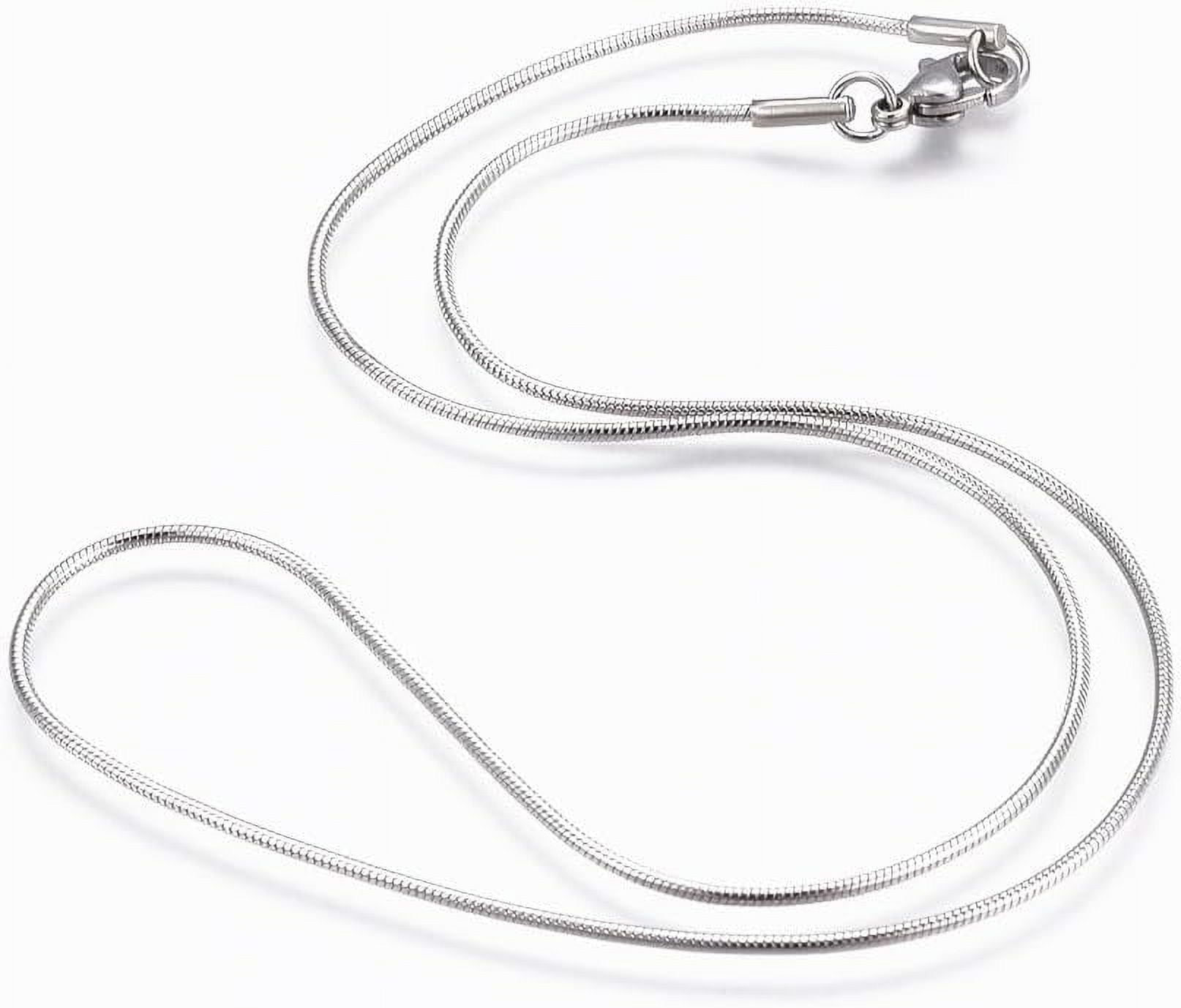 5 Pieces 17.5 Inch 304 Stainless Steel Snake Chain Necklaces with 304 ...