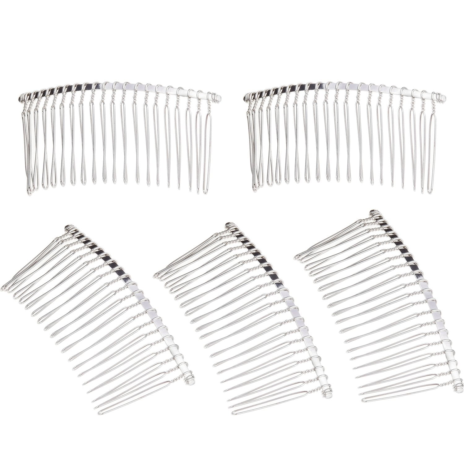 5 Pieces 20 Teeth Hair Clip Combs Metal Wire Hair Combs Wire Twist ...