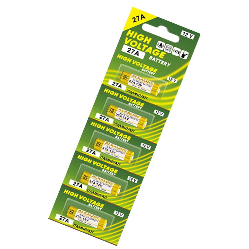 5 Pieces 27A 12V Alkaline Battery A27/V27A/LR27A/WE27A for Car Alarm ...