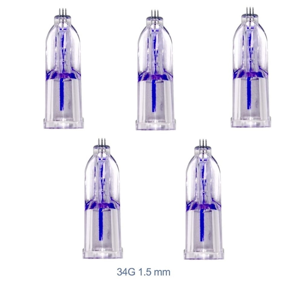 5 Pieces 34G Hand Three Pins 1.5mm Nanosoft Needle Anti Aging - Walmart.com