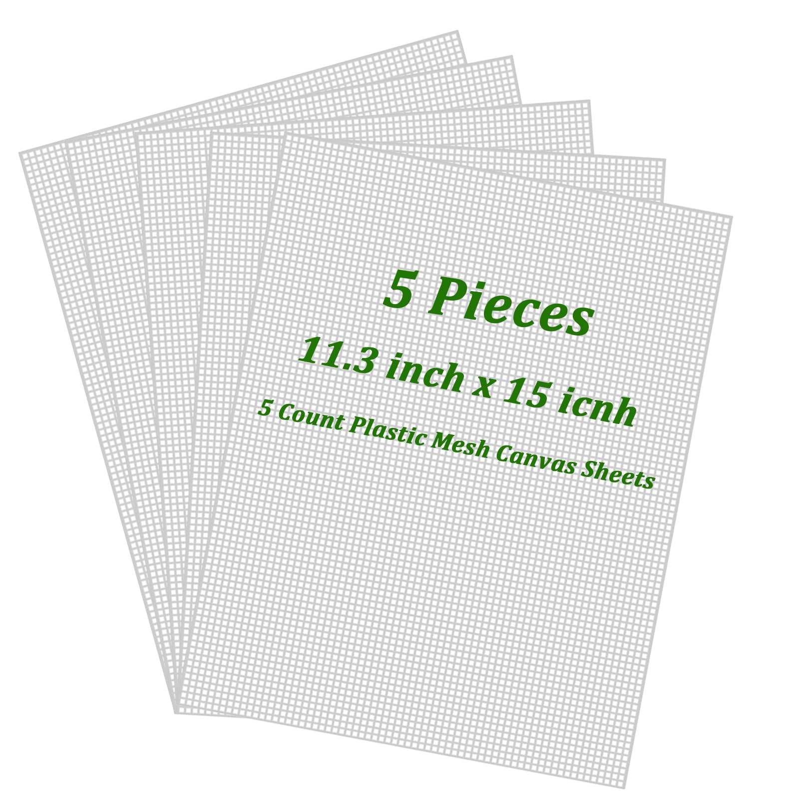 5 Pieces 5 Count Plastic Canvas Sheets 15x13.5 inch, Plastic Canvas ...