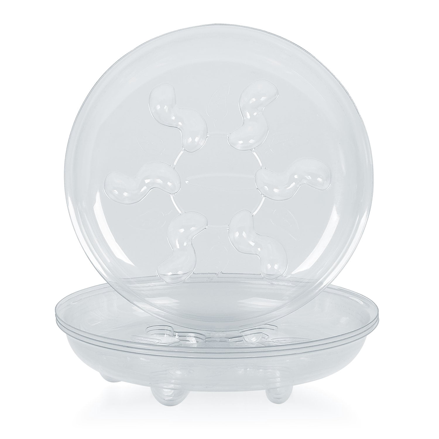 5 Pieces 6 Inch Clear Heavy Duty Plastic Plant Saucers Drip Trays for ...