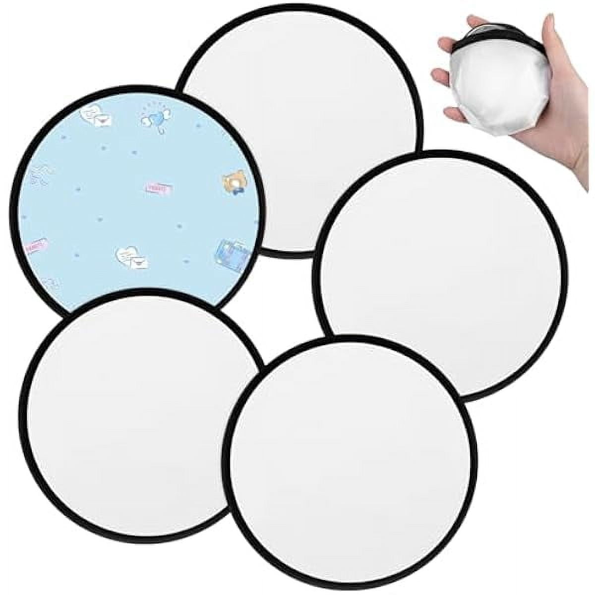 5 Pieces 9.8 in White Hand Fan, Portable Handheld Compact Fold up Fans ...