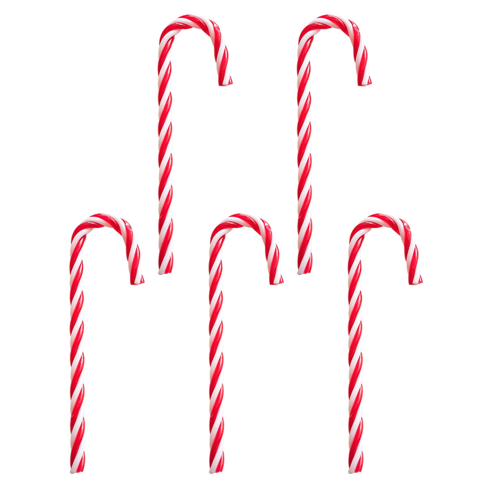 5 Pieces Assorted Sturdy Plastic Candy Canes Ornament Vibranting ...