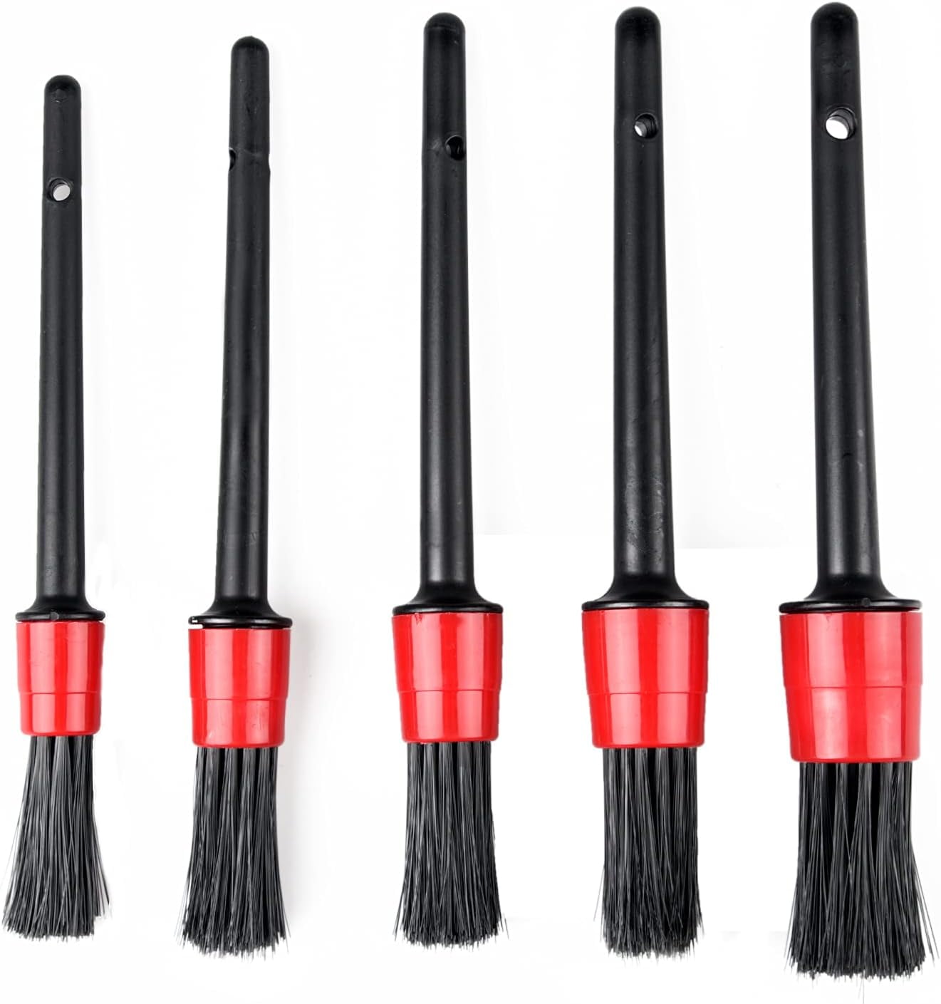 5 Pieces Auto Car Detailing Brush Set Automotive Car Cleaner Brushes ...