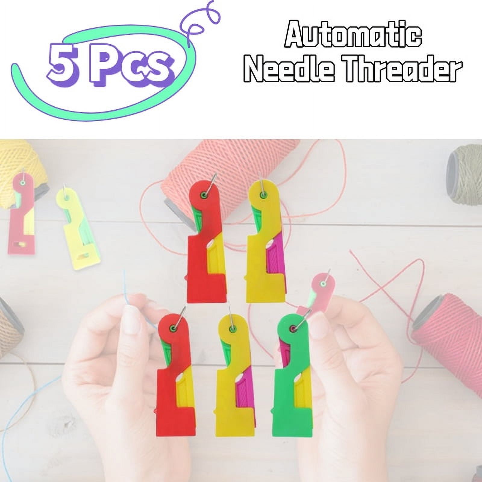 5 Pieces Automatic Threader Easy Sewing Needle Device Simple Plastic ...