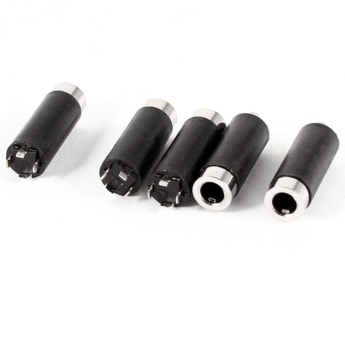 5 Pieces Black 4 Pole 3.5mm Headset Female Socket Audio Adapter Solder ...