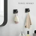 5 Pieces Black Towel Bar Set Bathroom Hardware Accessories Set Upgraded ...