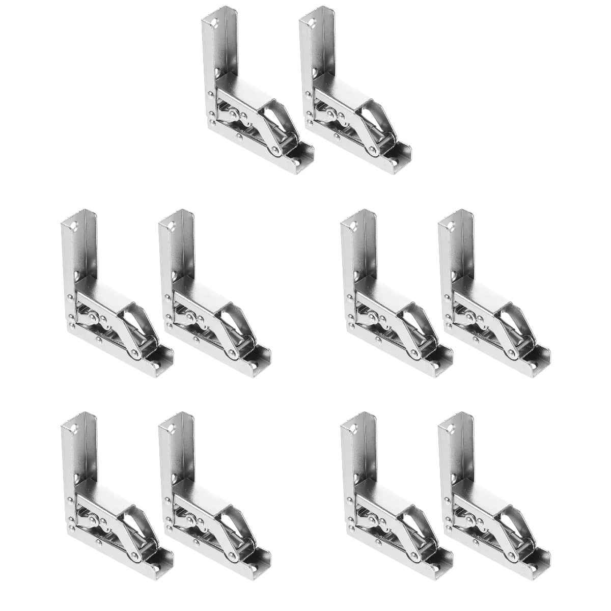 5 Pieces Bracket 90 Degree Folding Hinge Drawer Hinge 8X6.7X2CM Silver ...