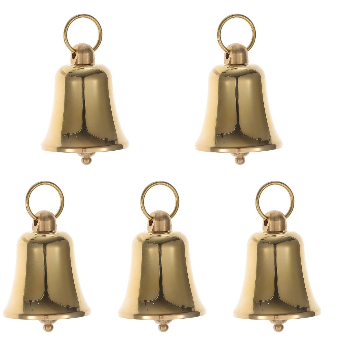 5 Pieces Brass Bell Christmas Decor Vintage Bells Retro Wind Chime ...