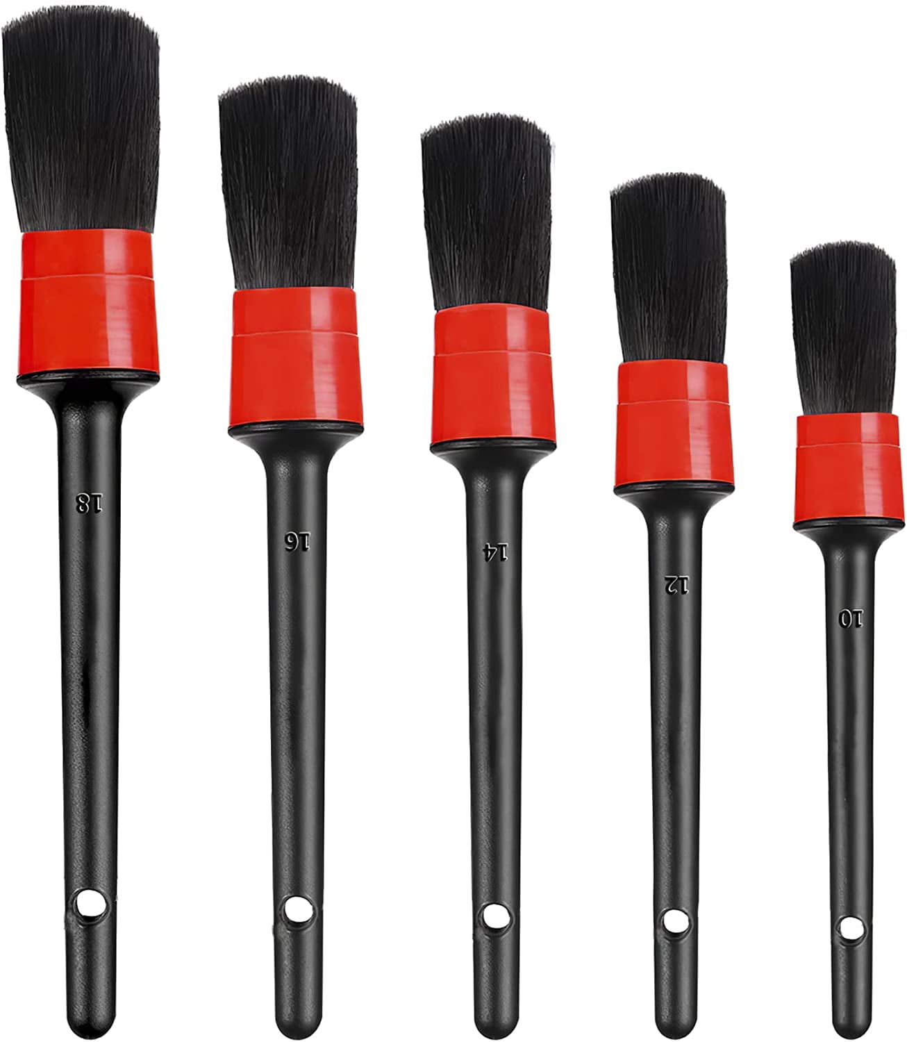 5 Pieces Car Detailing Brush Set, Car Interior Cleaning Kit, Different ...