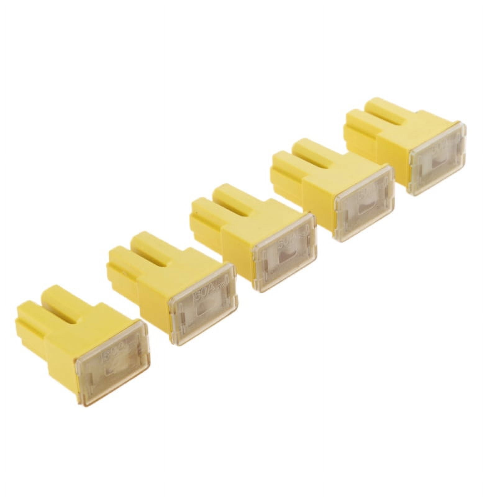 5 Pieces Car -S Standard Female Push In Fuses 60AMP 32V Yellow - 60A ...