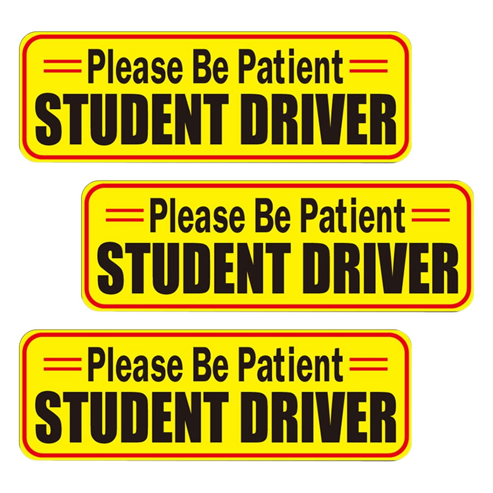 5 Pieces Car Stickers Magnetic up Tool Student Driver Safety Signs ...