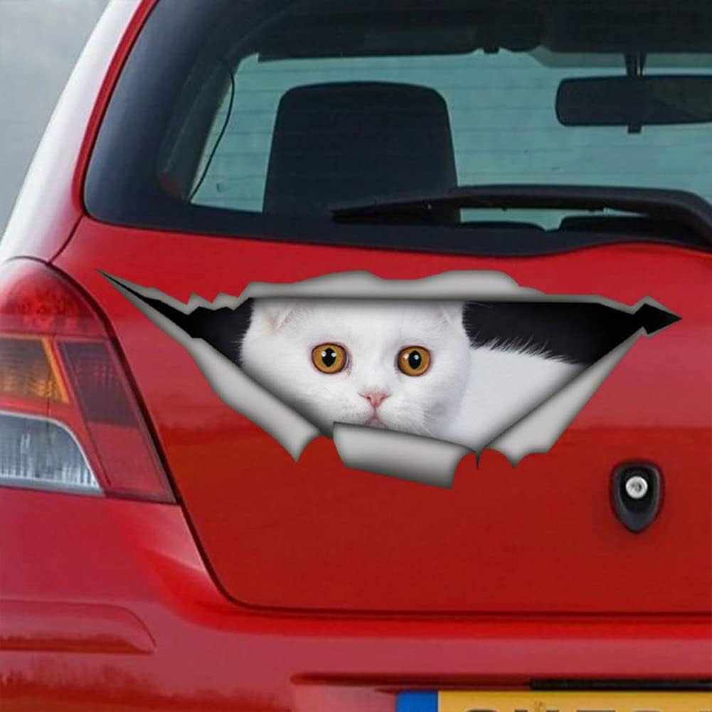 5 Pieces Car Windows 3D Dog Stickers, Zcargel Dog Crack Car Stickers ...