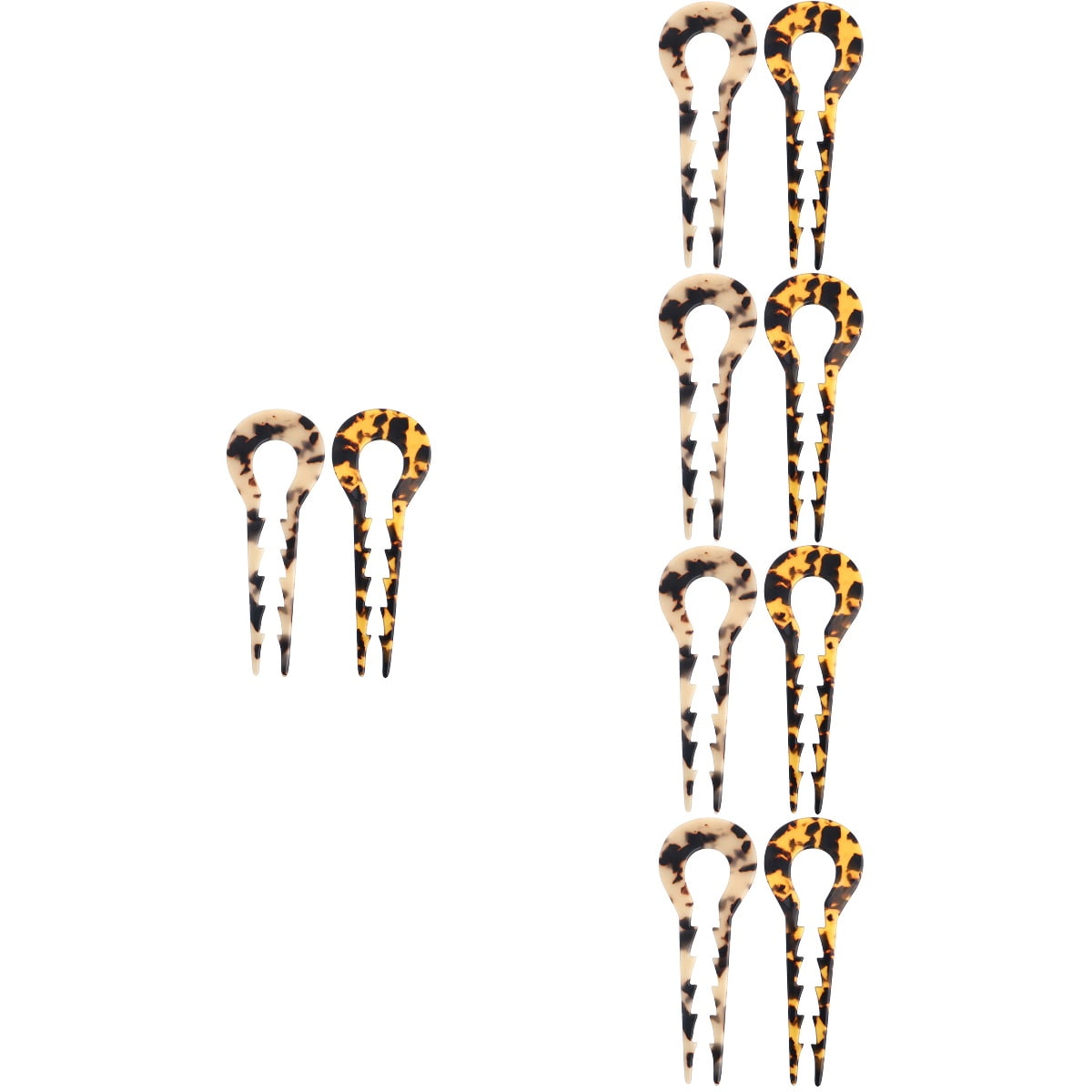 5 Pieces Cellulose Acetate Sheet Hairpin Shape Woman Miss - Walmart.com