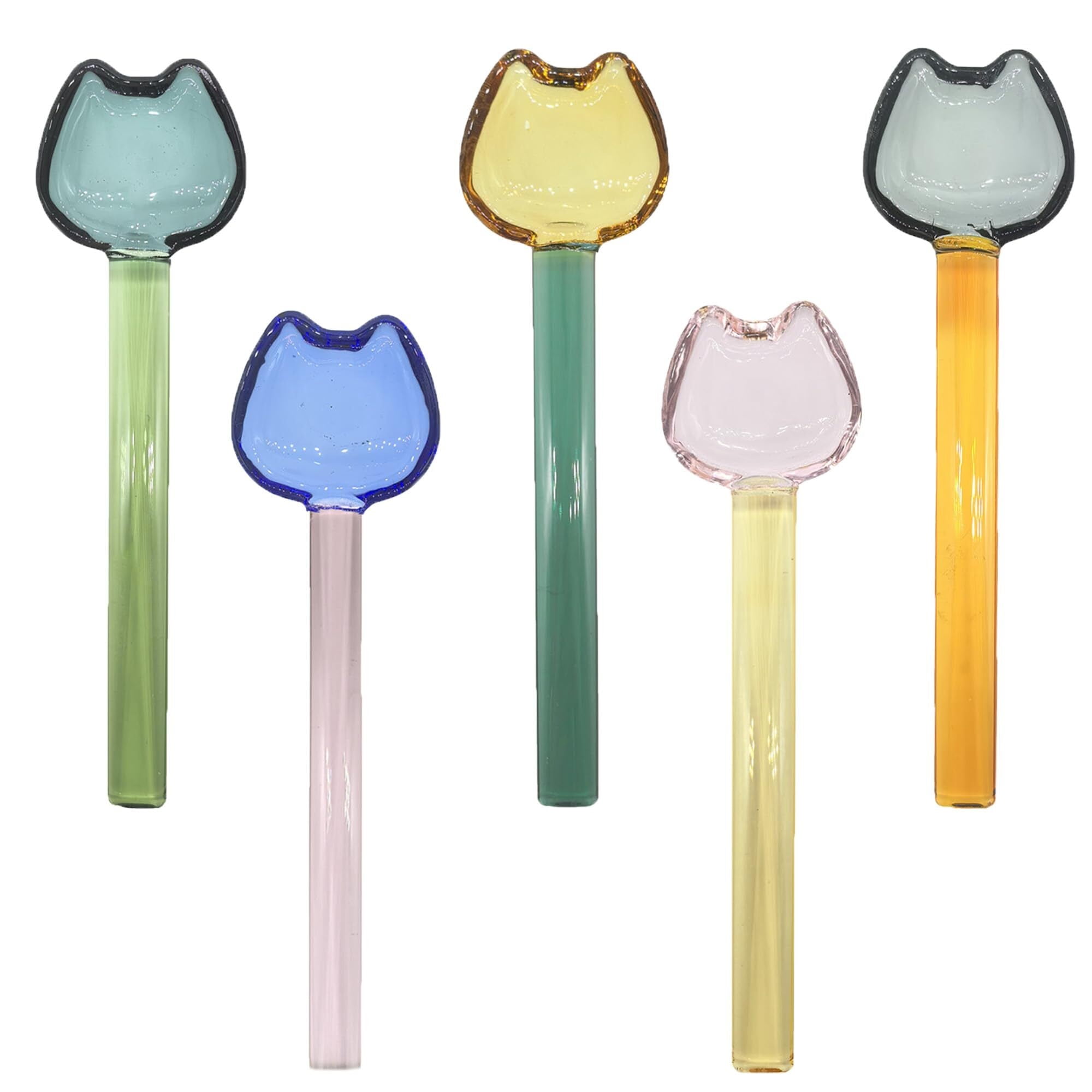 5 Pieces Coffee Spoons, Glass Coffee Stirring Spoon, Espresso Stirring ...