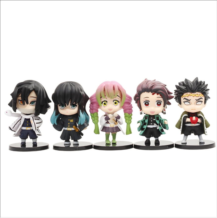 5 Pieces of Demon Monster Slayer PVC Figurine Model Figure Collection ...