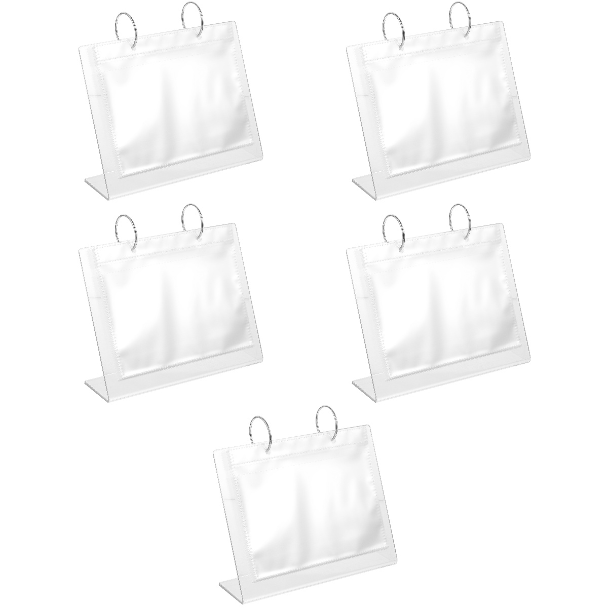 5 Pieces Desktop Photo Album Holder Albums Photobook Acrylic Flip ...