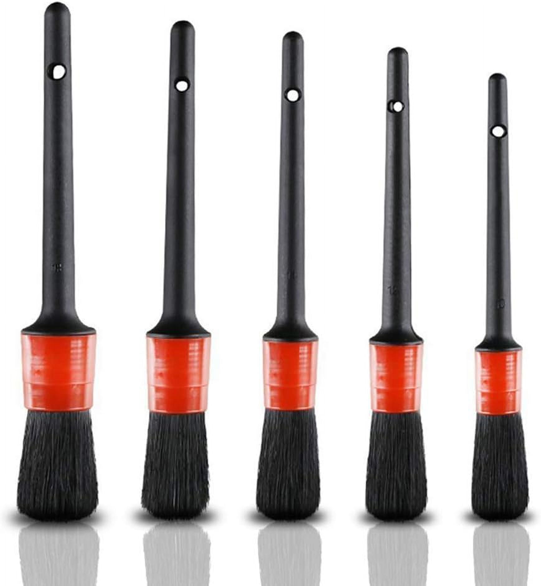 5 Pieces Detail Brushes Cleaning Brushes Soft Hair Bristles Brush for ...