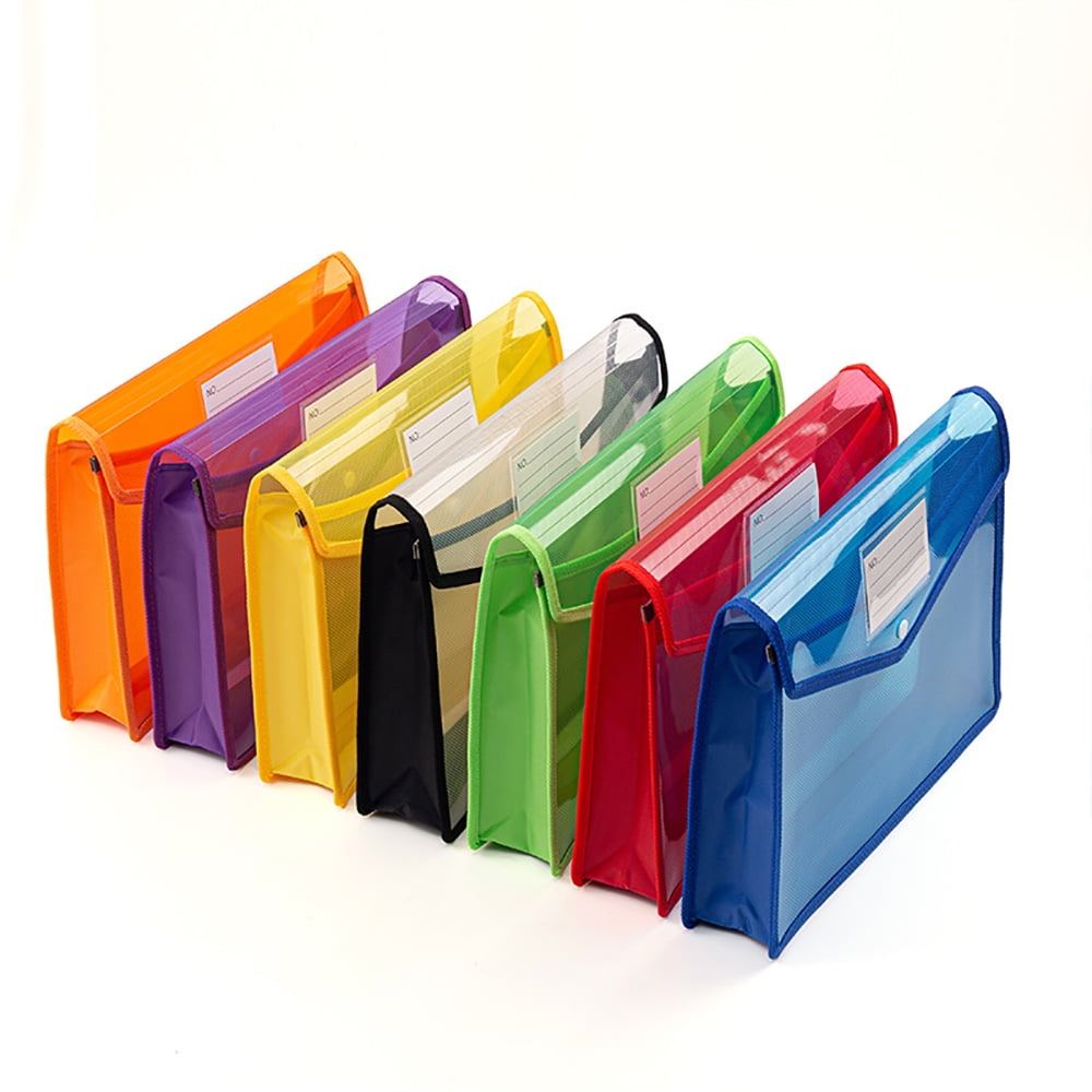 5 Pieces Document Folder A4 Portfolio Folders With Press Stud Plastic ...