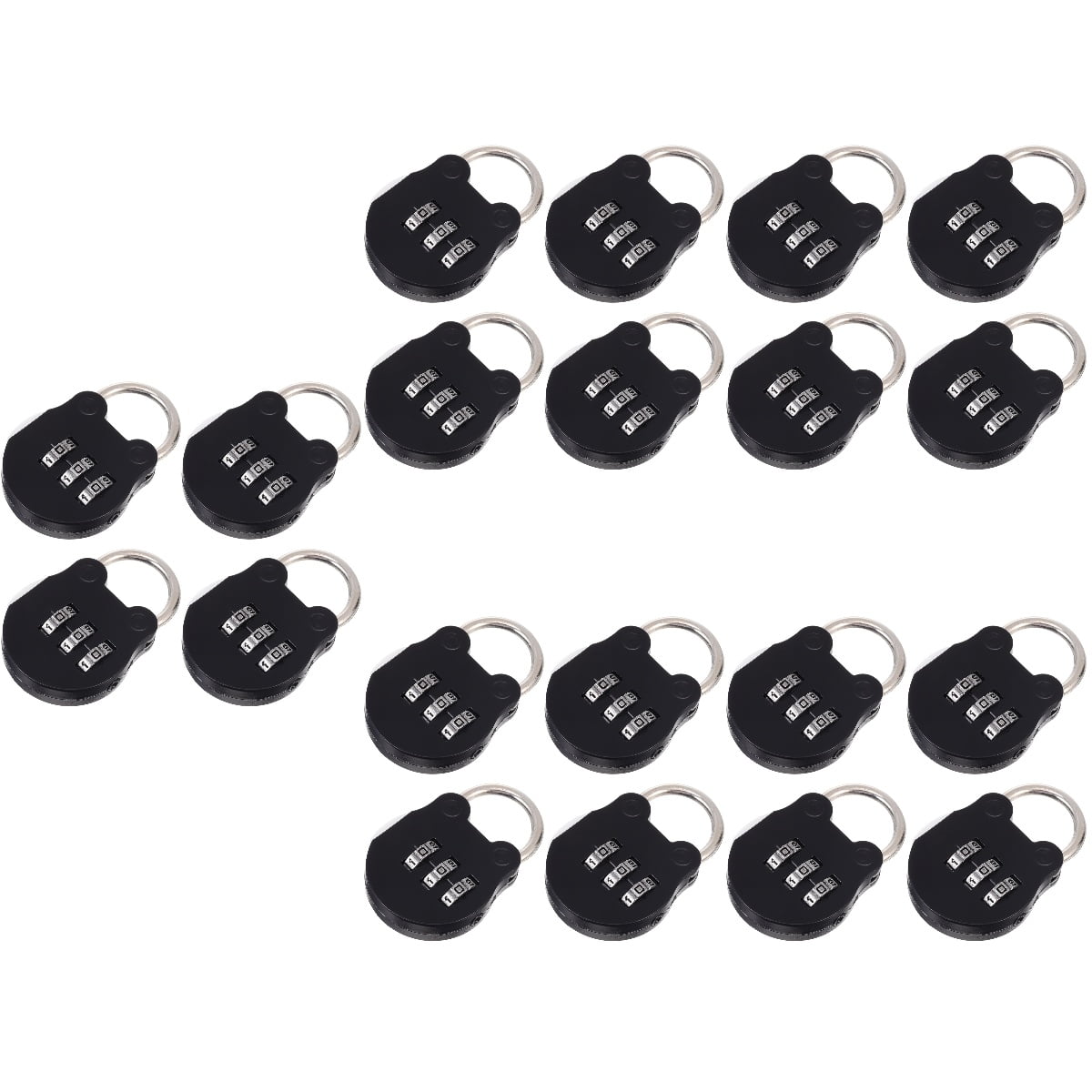 5 Pieces Door Portable Locker Lock Fence Gate Lock 4.90X3.20X0.90CM ...