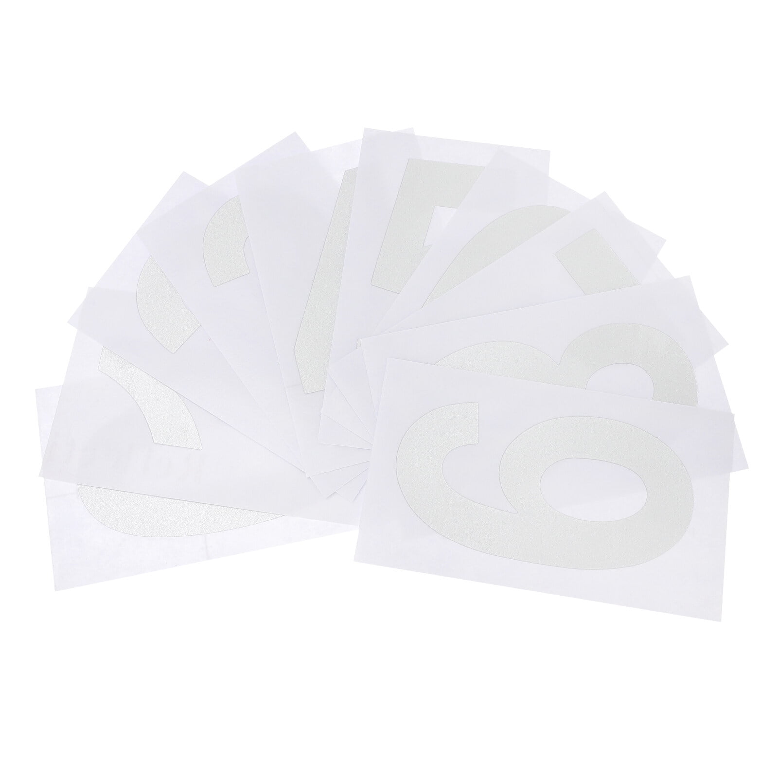 5 Pieces Double External Mailbox Number Car Stickers Reflective Numbers ...